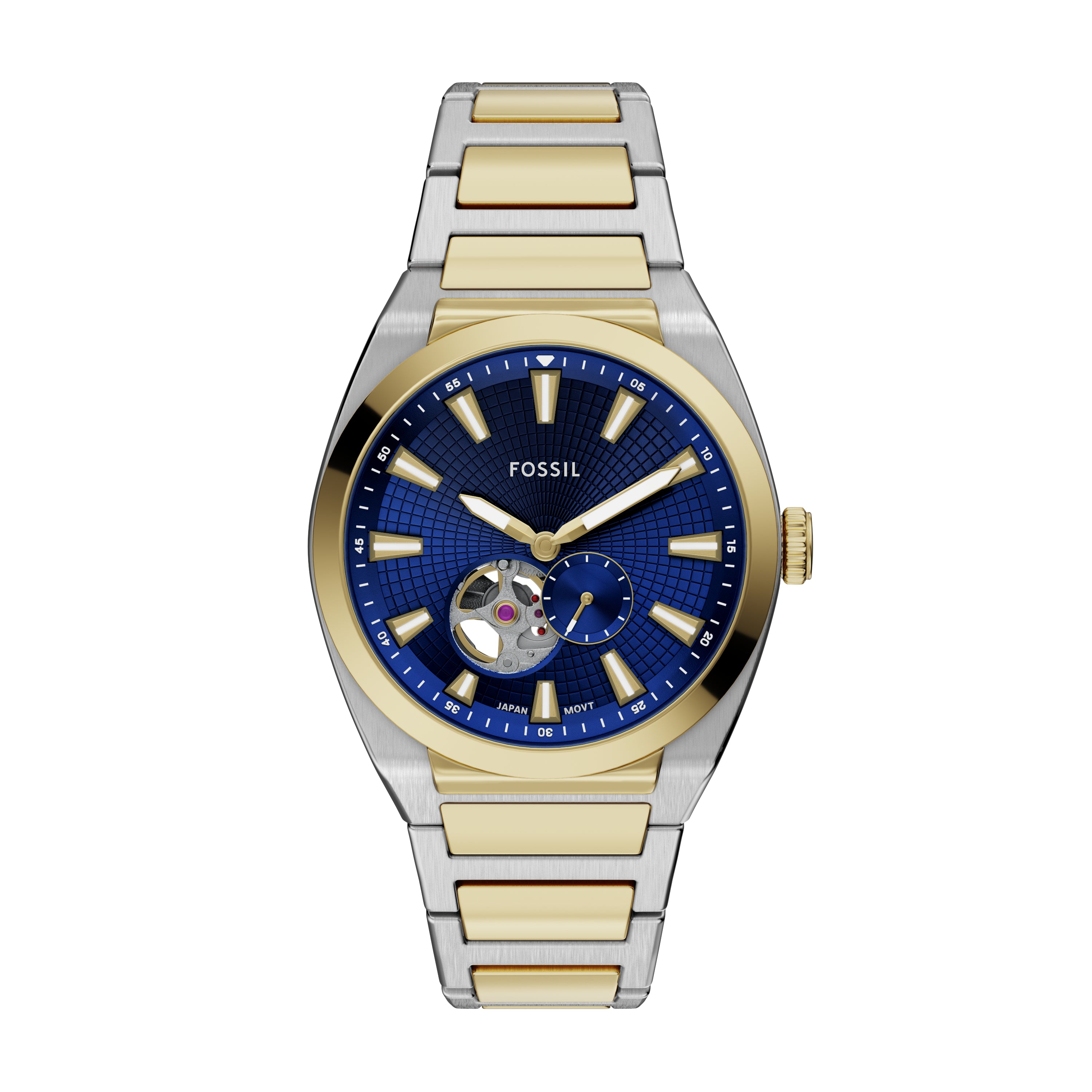 Everett Automatic Two-Tone Stainless Steel Watch – Fossil Malaysia